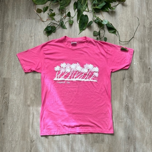 Vintage | Tops | Vintage Pink Longboat Key Florida Made In The Usa ...